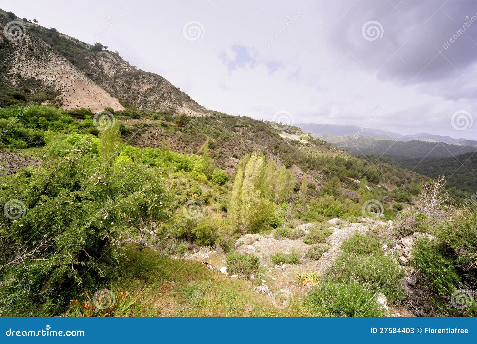 Mountains of Cyprus stock image. Image of clouds, landscape - 27584403