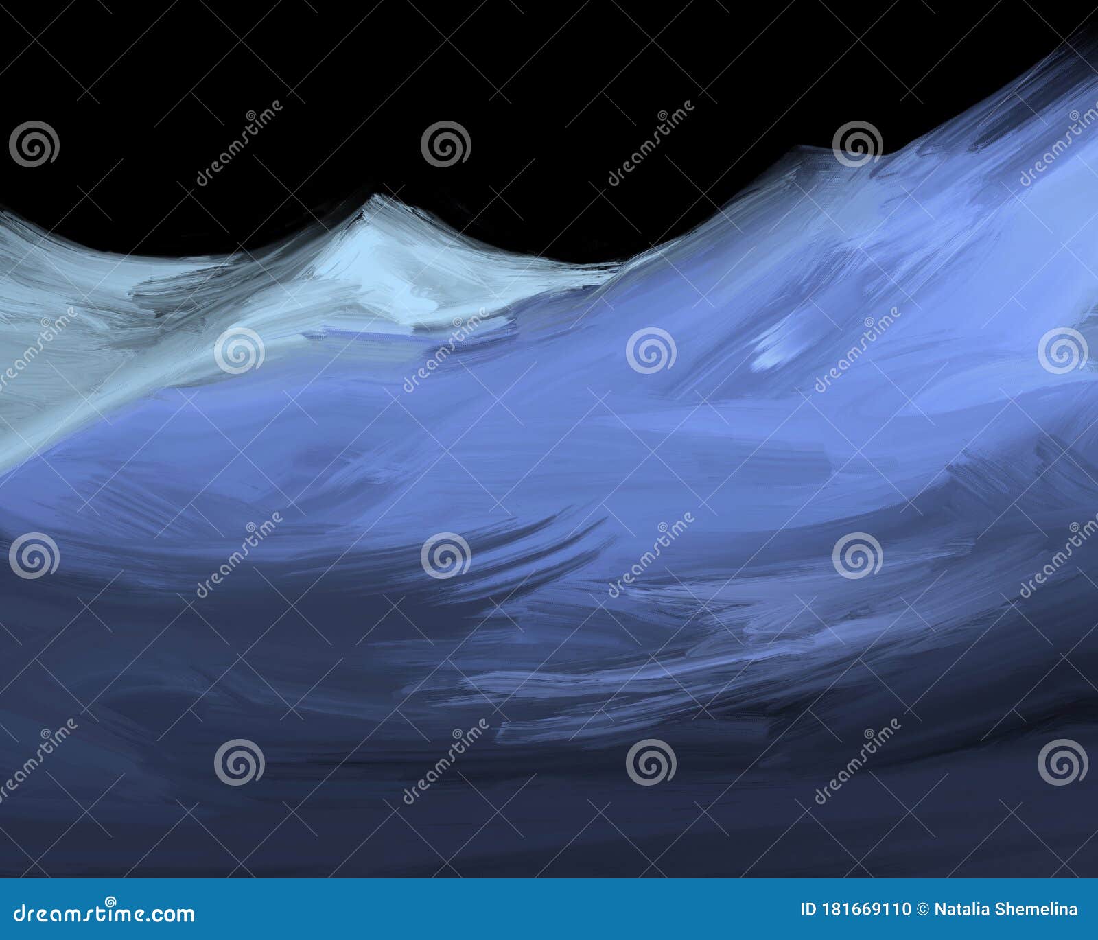 The Mountains at Dark Night, Blue Mountains, Night Mountain Range Stock ...