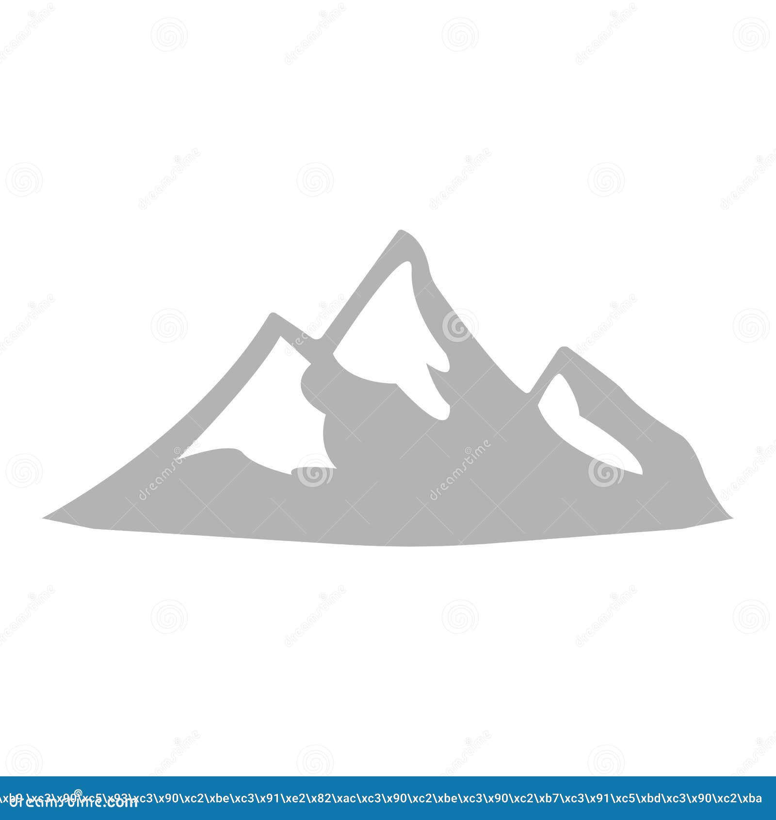 Mountains Emblem on a White Background, Vector Illustration Stock ...