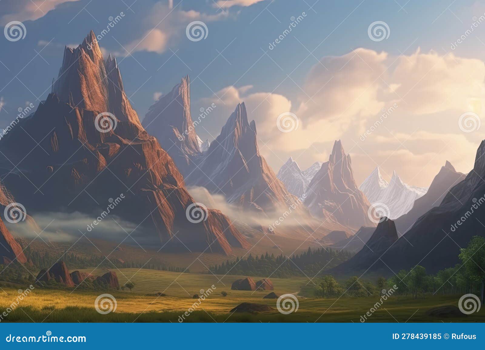 The Mountains. Fantasy Fiction Natural Backdrop Stock Illustration ... The Mountains. Fantasy Fiction Natural Backdrop Stock Illustration ...