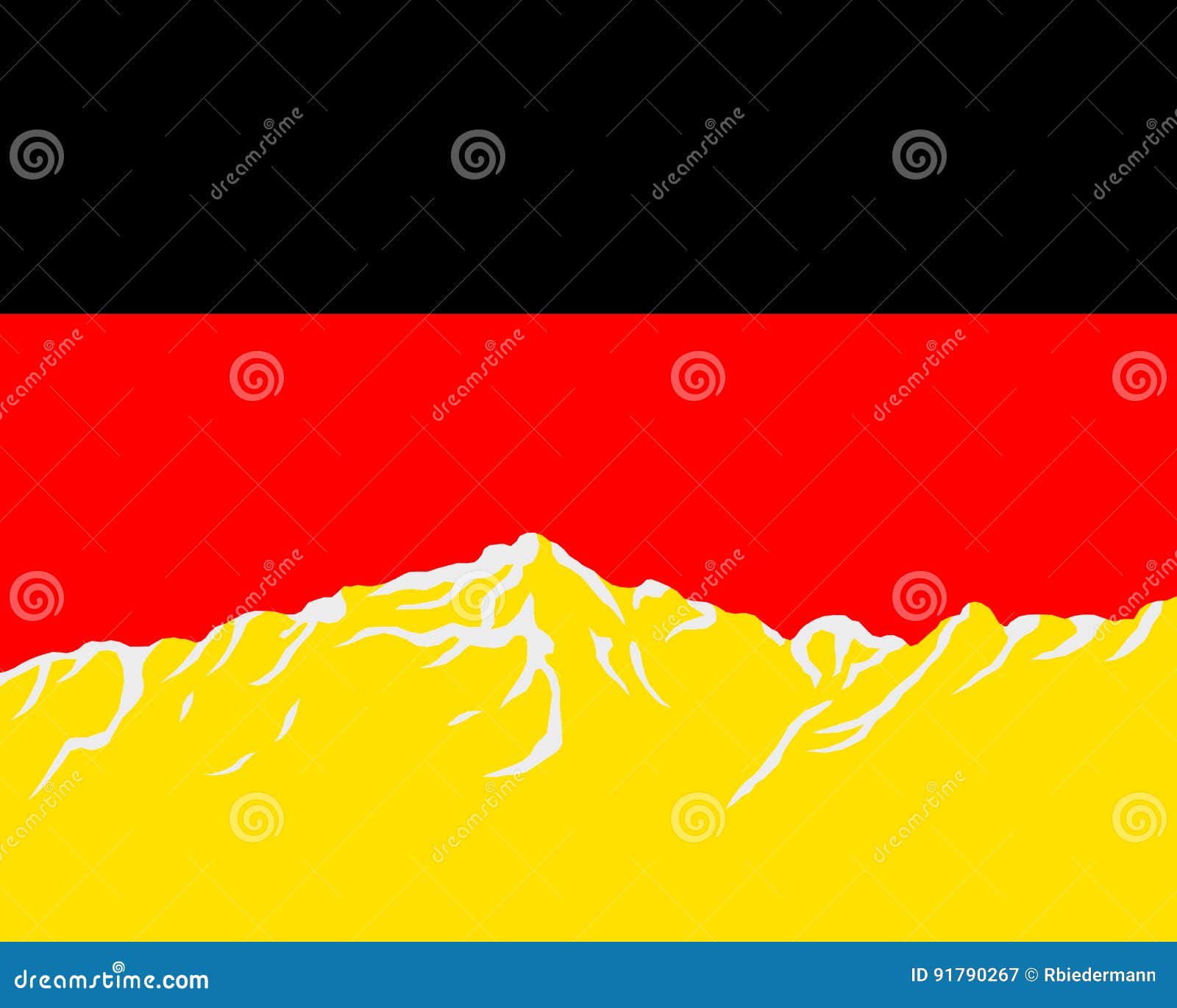 Mountains with Flag of Germany Stock Vector - Illustration of vector ...