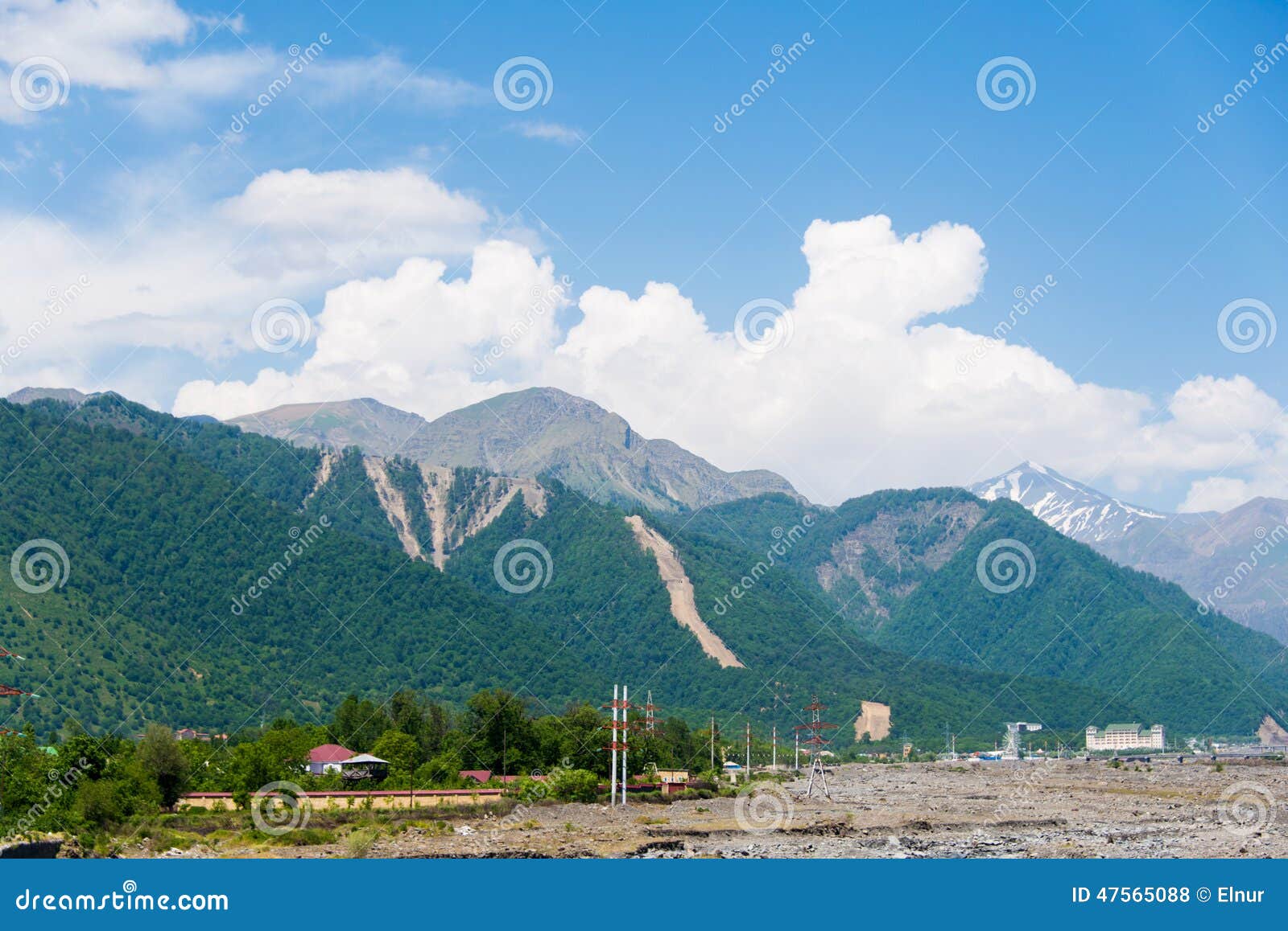 Mountains in Gabala stock photo. Image of mountains, meadow - 47565088