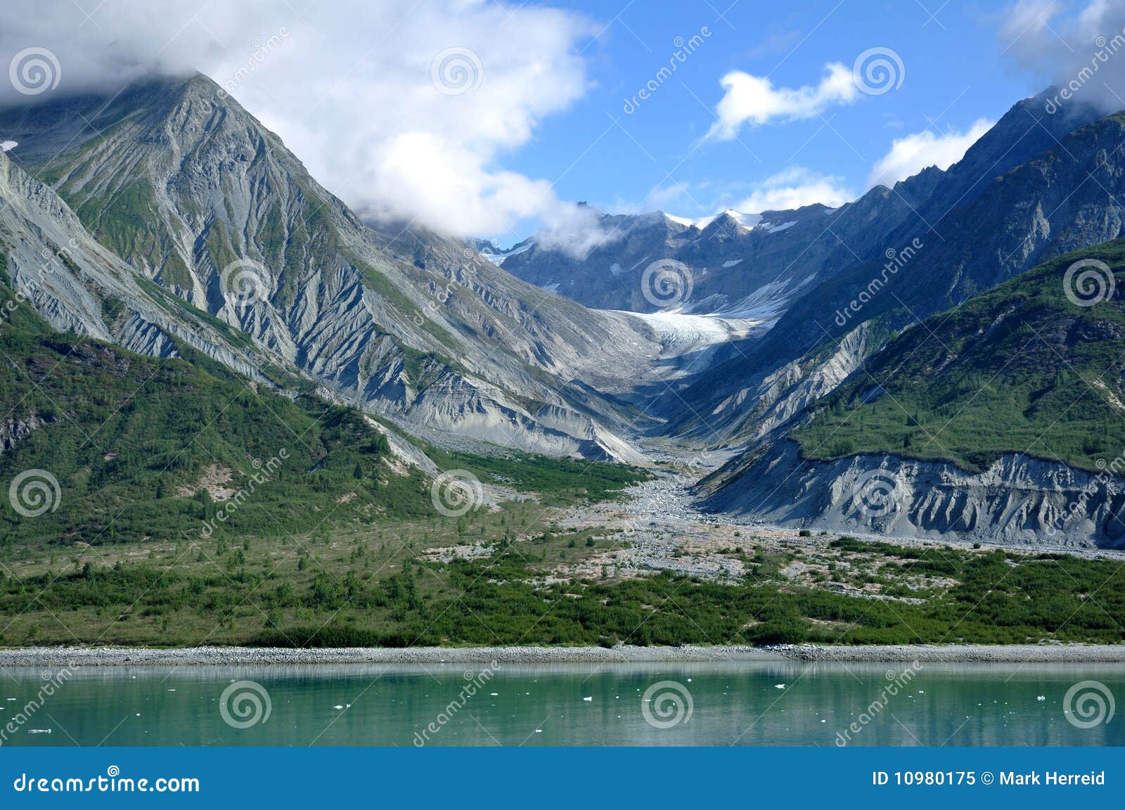 Mountains and Glacial Valley, Glacier Bay Alaska Stock Image - Image of ...