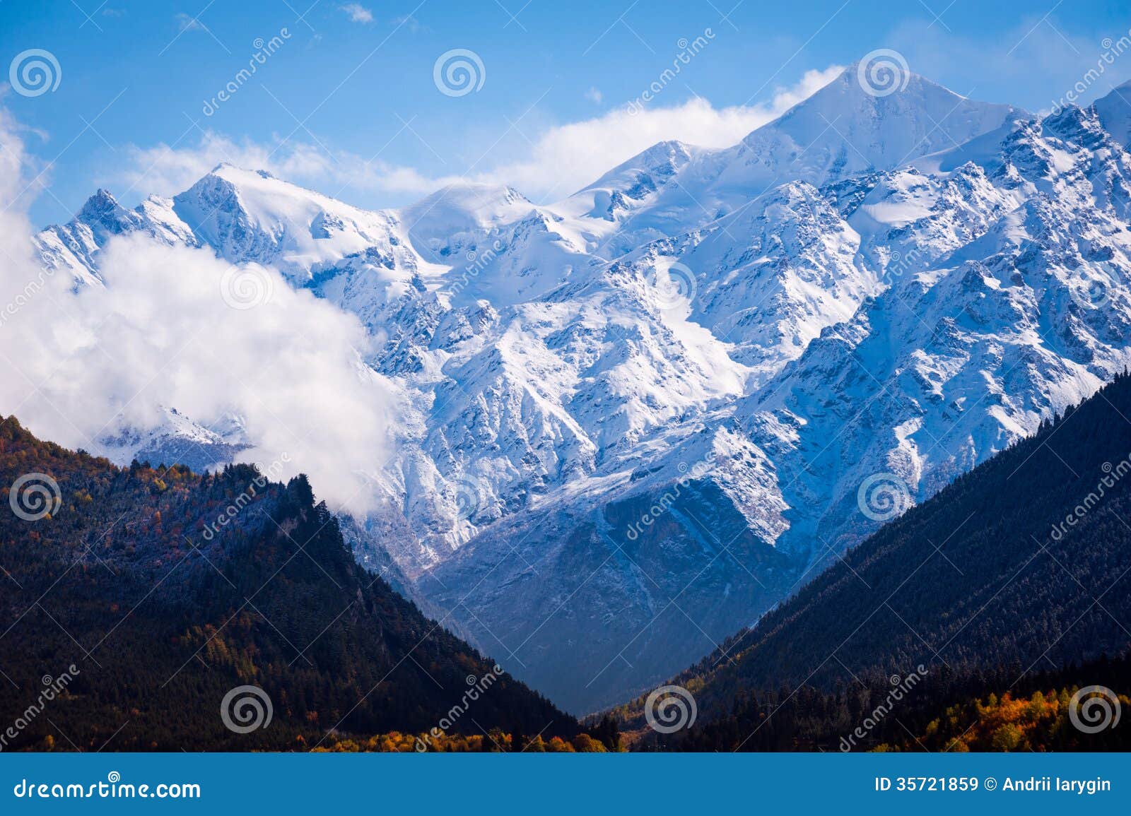 The Mountains of the Greater Caucasus from Georgia Stock Image - Image ...