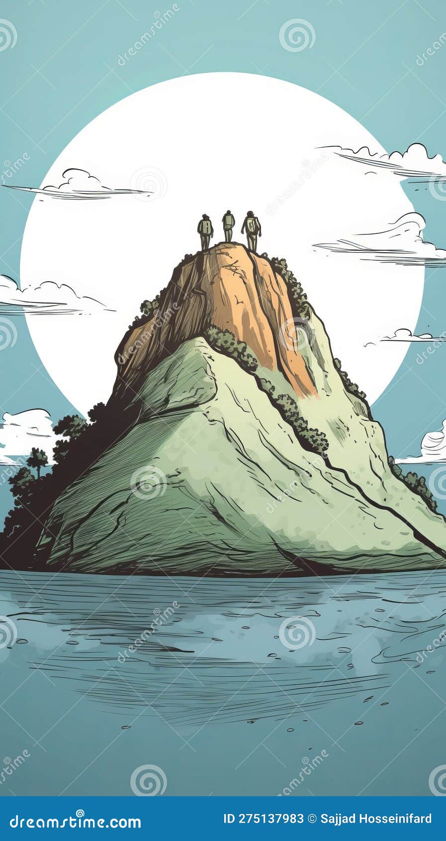 Mountains and High Altitudes Cartoon Stock Illustration - Illustration ...