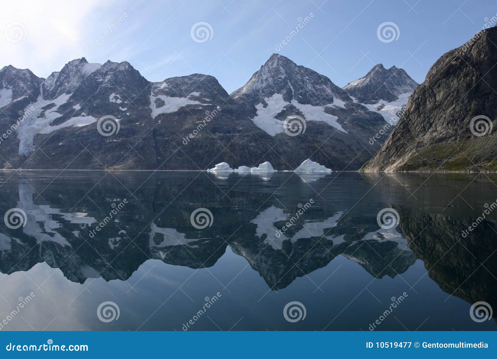 Mountains in the High Arctic Stock Image - Image of reflection, iceberg ...