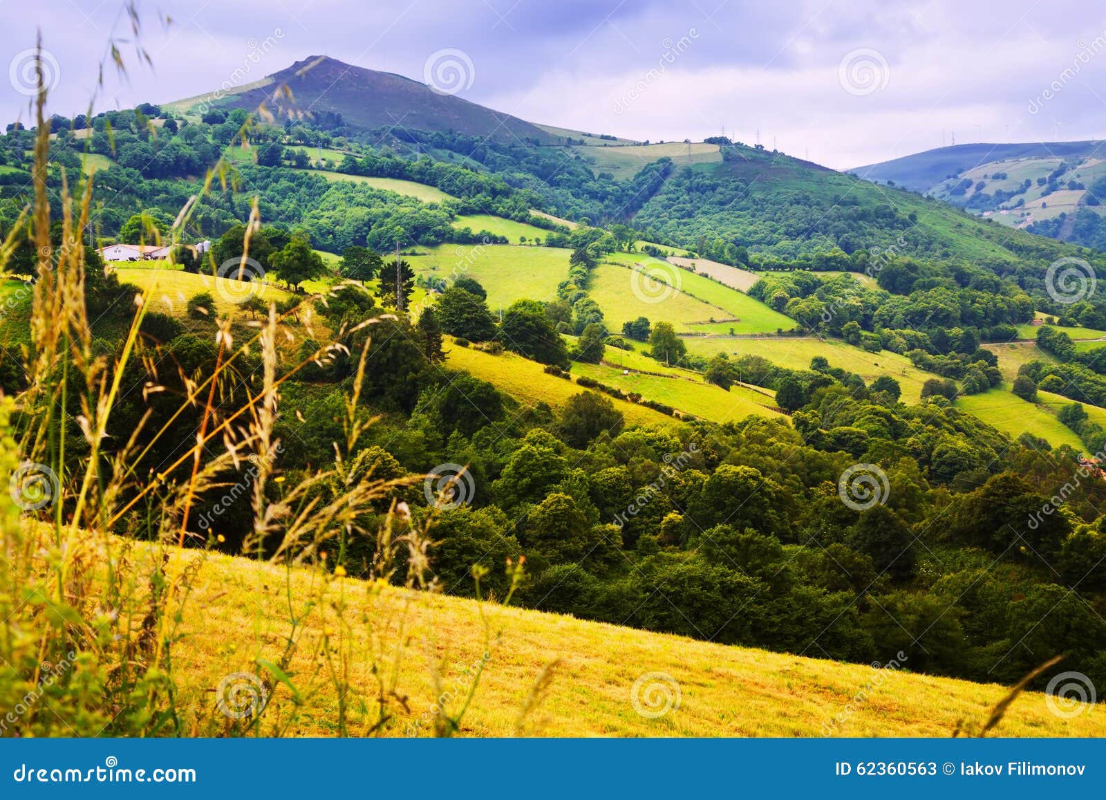 Mountains from High Point. Asturia, Spain Stock Image - Image of mount ...