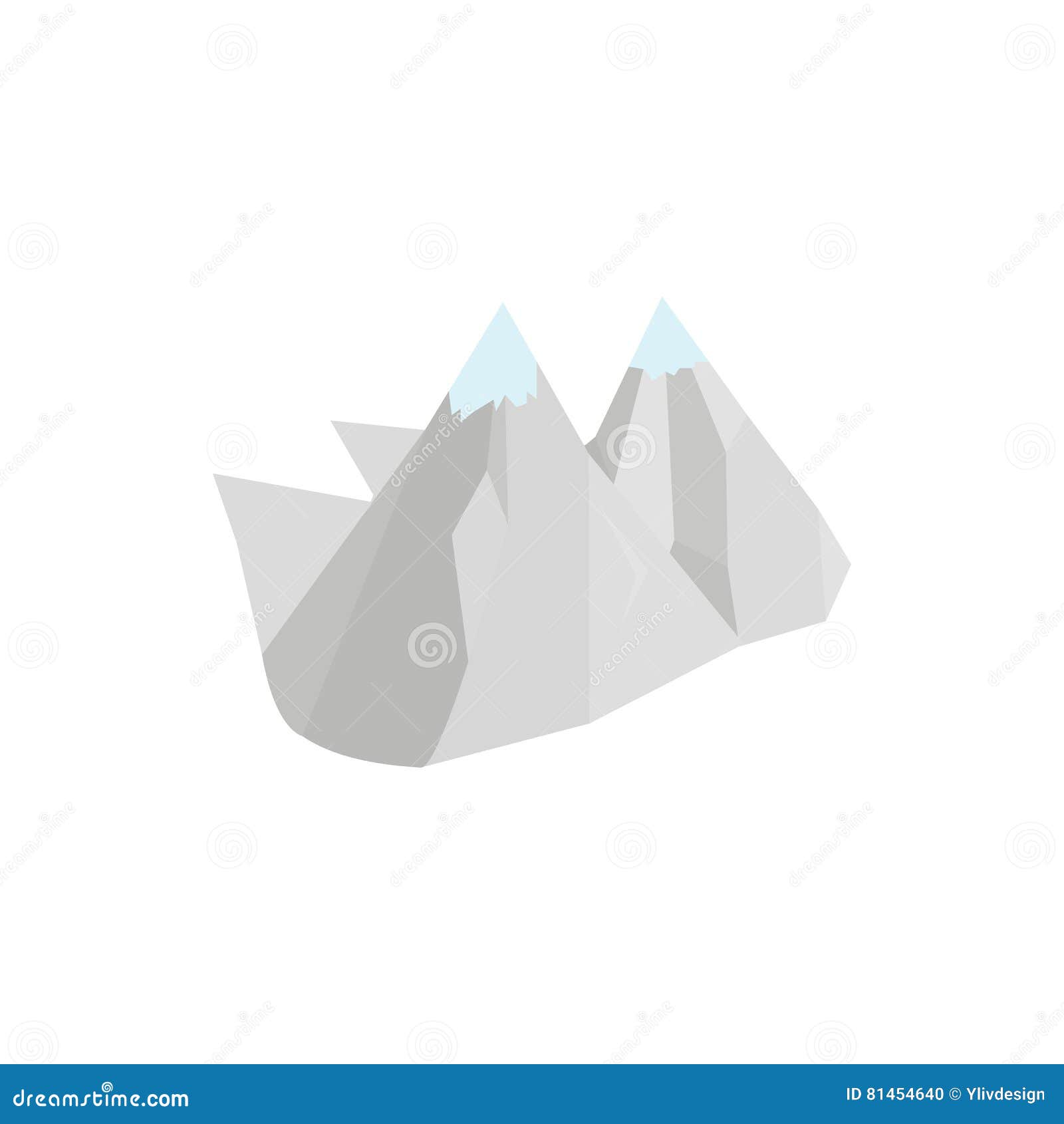 Mountains Icon, Isometric 3d Style Stock Vector - Illustration of ...