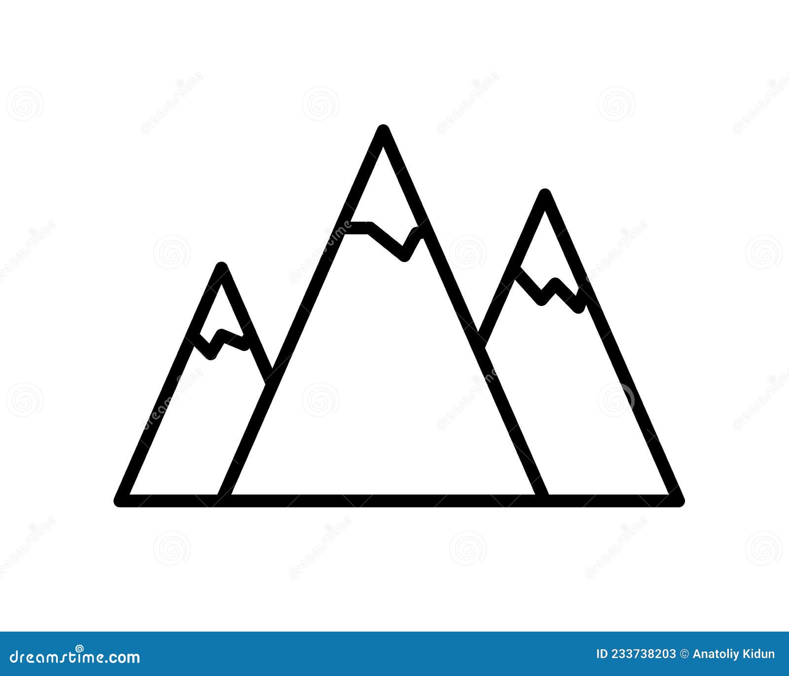 Denali Outline Map Vector Illustration | CartoonDealer.com #323798778