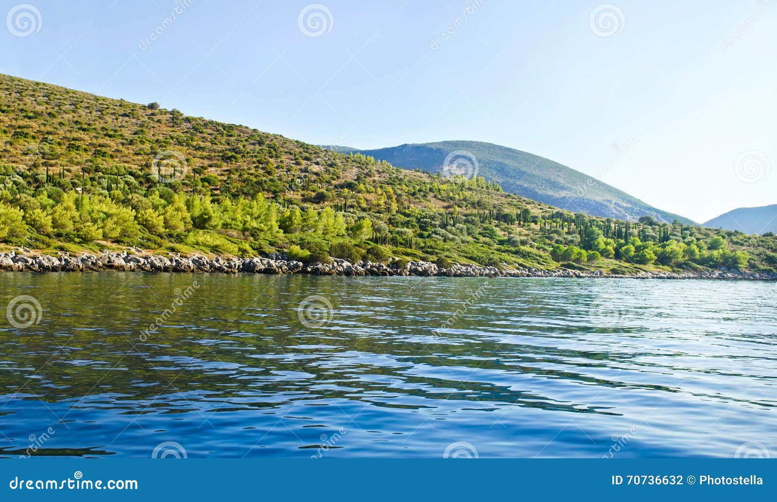 Mountains at Ithaca Island Greece Stock Photo - Image of nature ...