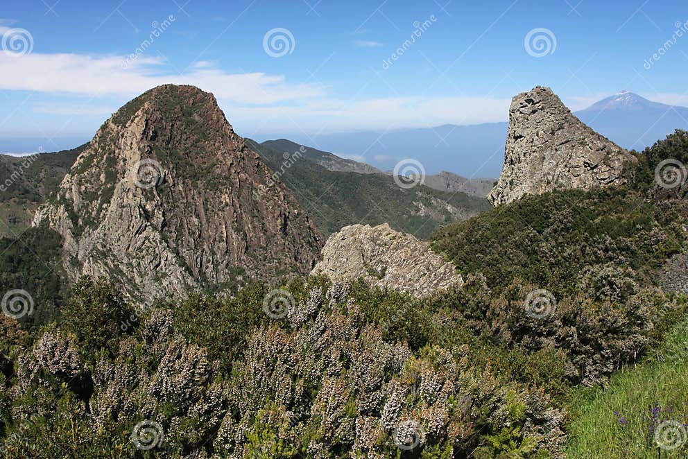 Mountains in La Gomera stock image. Image of trek, island - 19132939