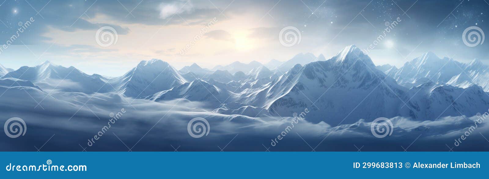 Mountains Landscape Header stock illustration. Illustration of panorama ...