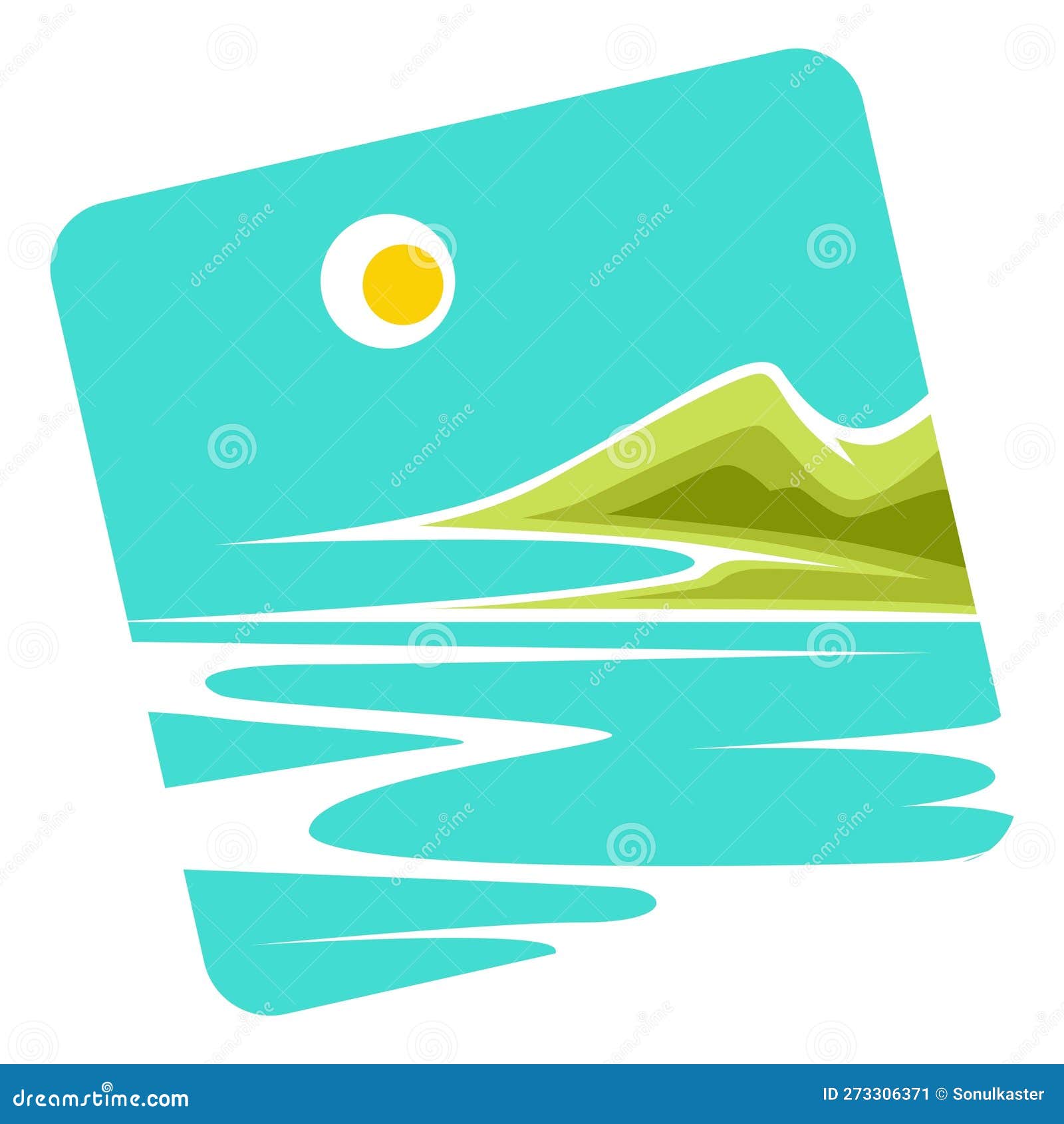 Mountains Landscape Isolated Icons Corporate Identity Template Vector ...