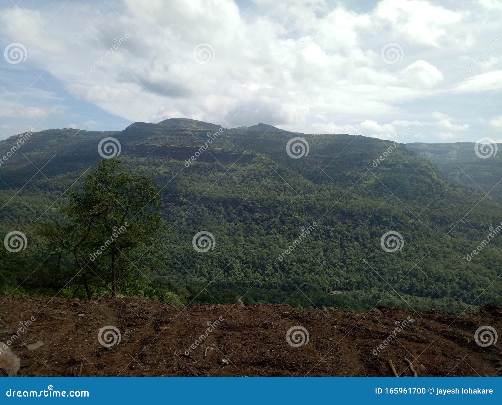 Mountains Landscape View Lush Greenery Stock Photo - Image of landscape ...