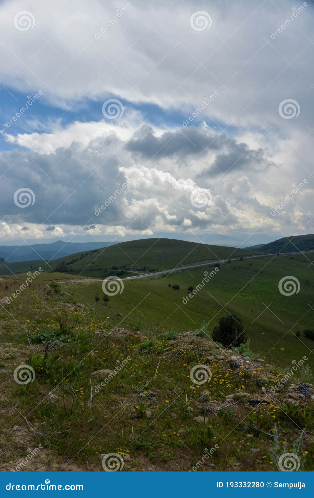 In the Mountains, Low Rain Clouds Create Beautiful Patterns in the Sky ...