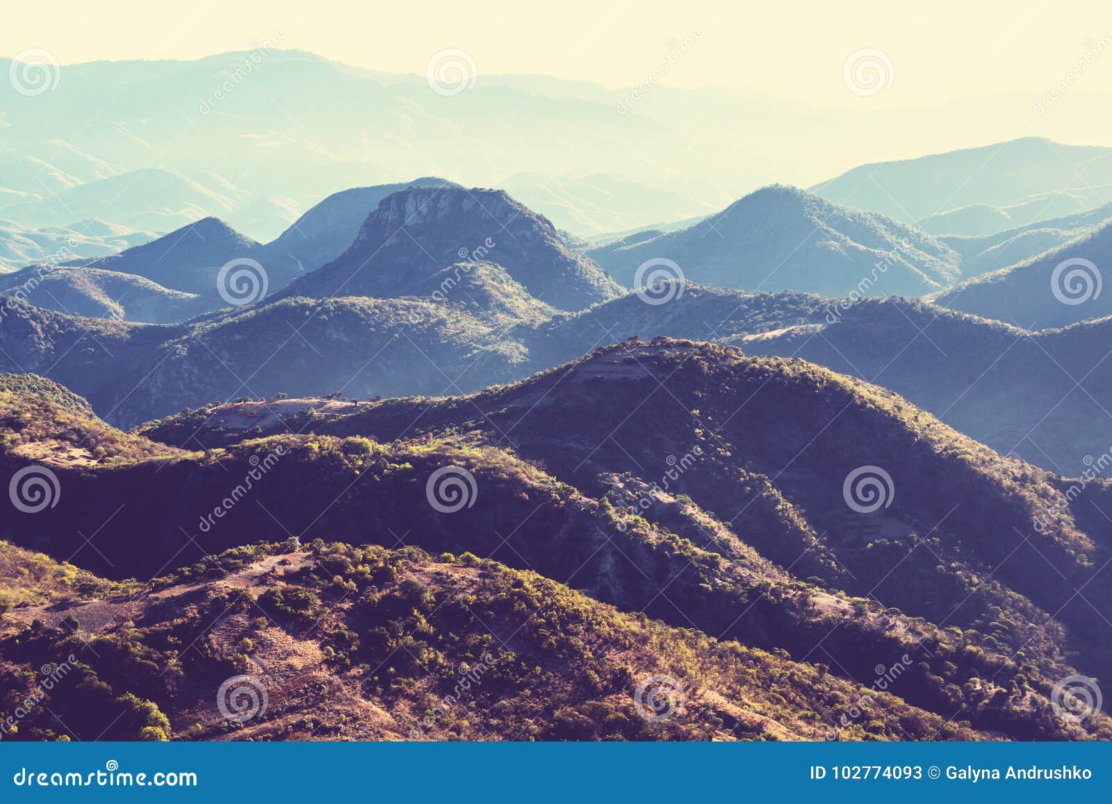 Mountains in Mexico stock image. Image of hill, paradise - 102774093