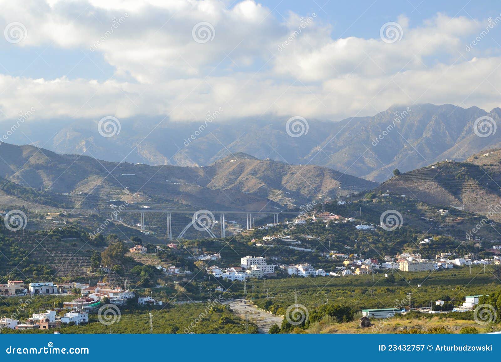 Mountains between Nerja and Mortil Stock Image - Image of cluster, dawn ...