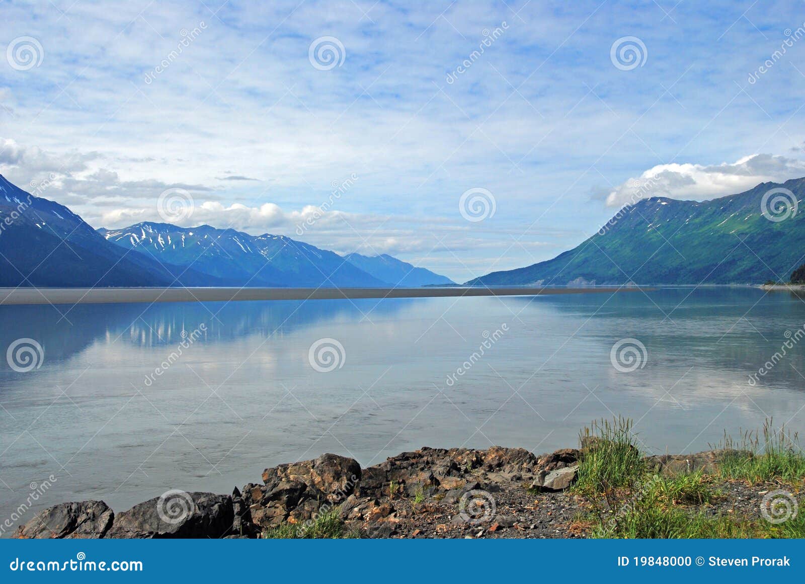 Mountains and Ocean in Alaska Stock Photo - Image of outdoors, blue ...