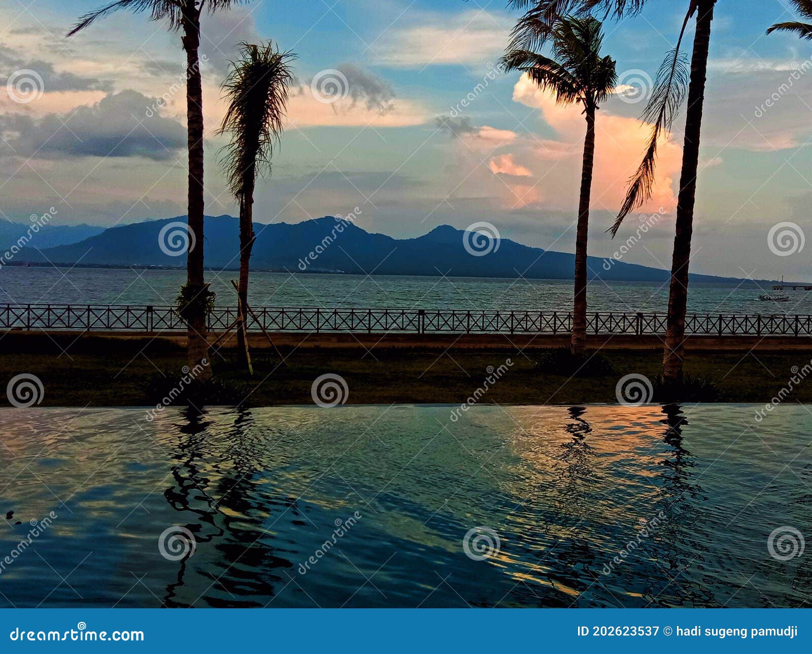 Mountains on the Opposite Island Stock Image - Image of horizon, shore ...