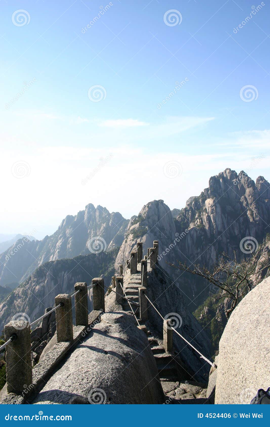 Mountains and Path in China Stock Photo - Image of mountain, pathway ...