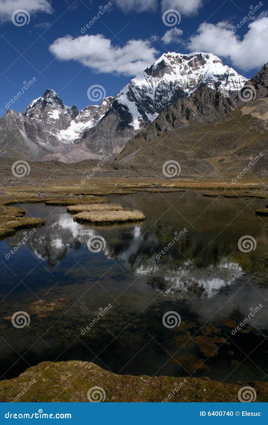 Mountains in Peru stock photo. Image of moss, lake, america - 6400740