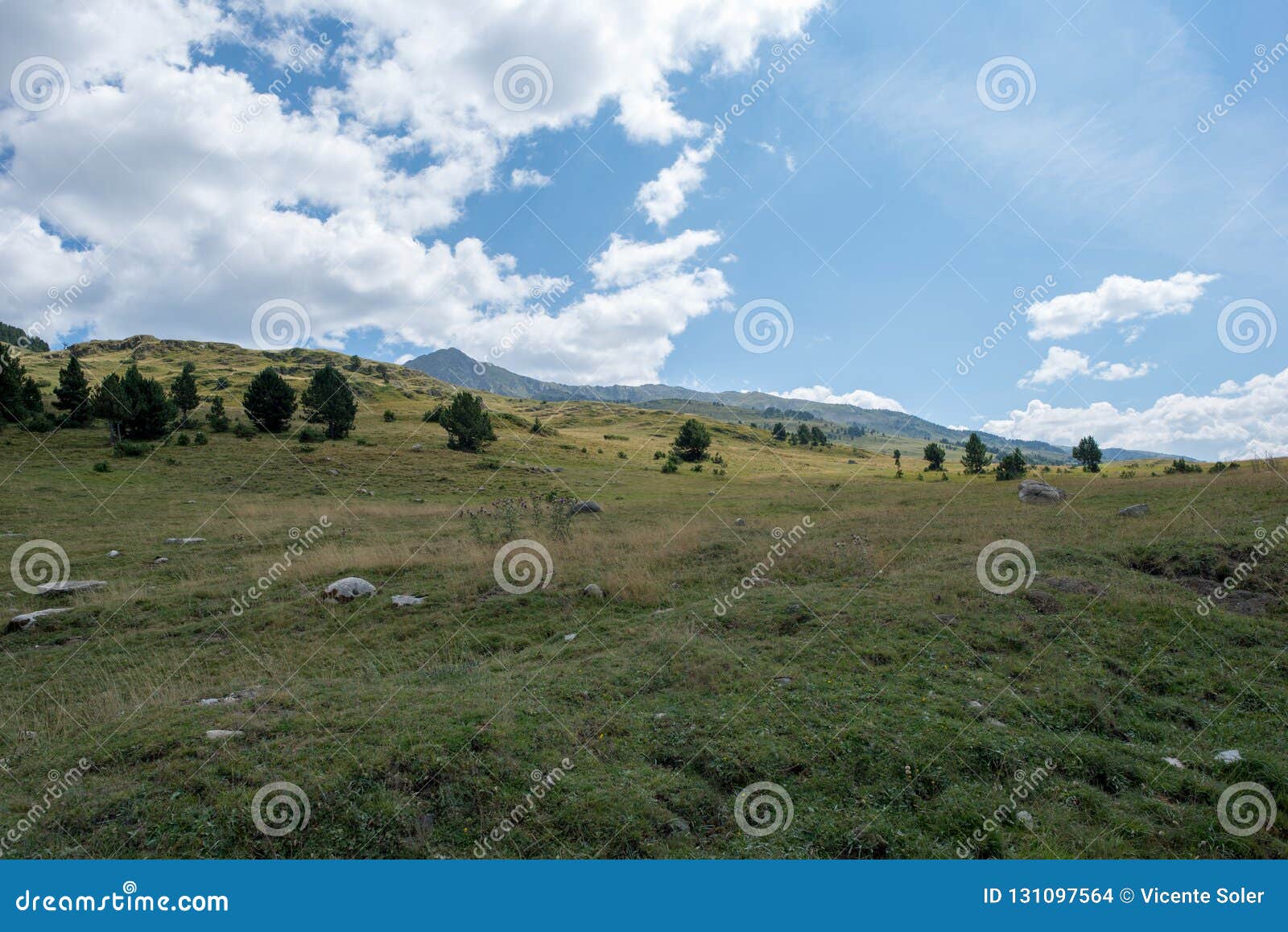 Mountains in the Pyrenees through the Valley of Aran Stock Photo ...