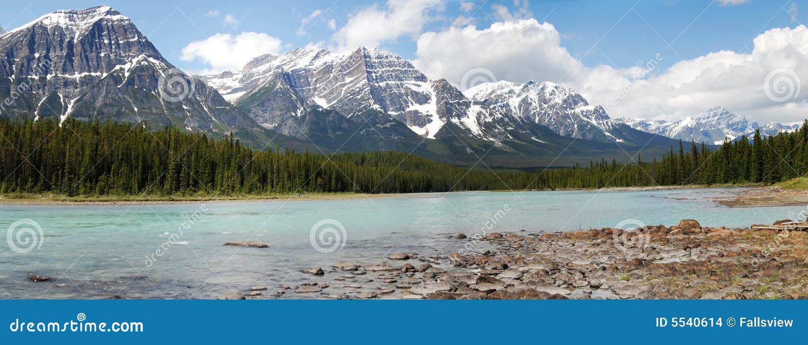 Mountains and River Panorama Stock Photo - Image of forests, national ...
