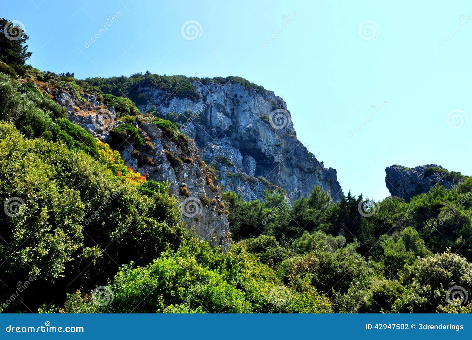 Mountains of Samos island stock photo. Image of rock - 42947502