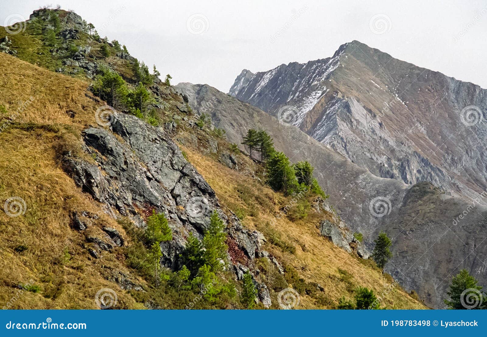 Mountains of the Sayans. the Nature of the Mountains is Sayan Stock ...