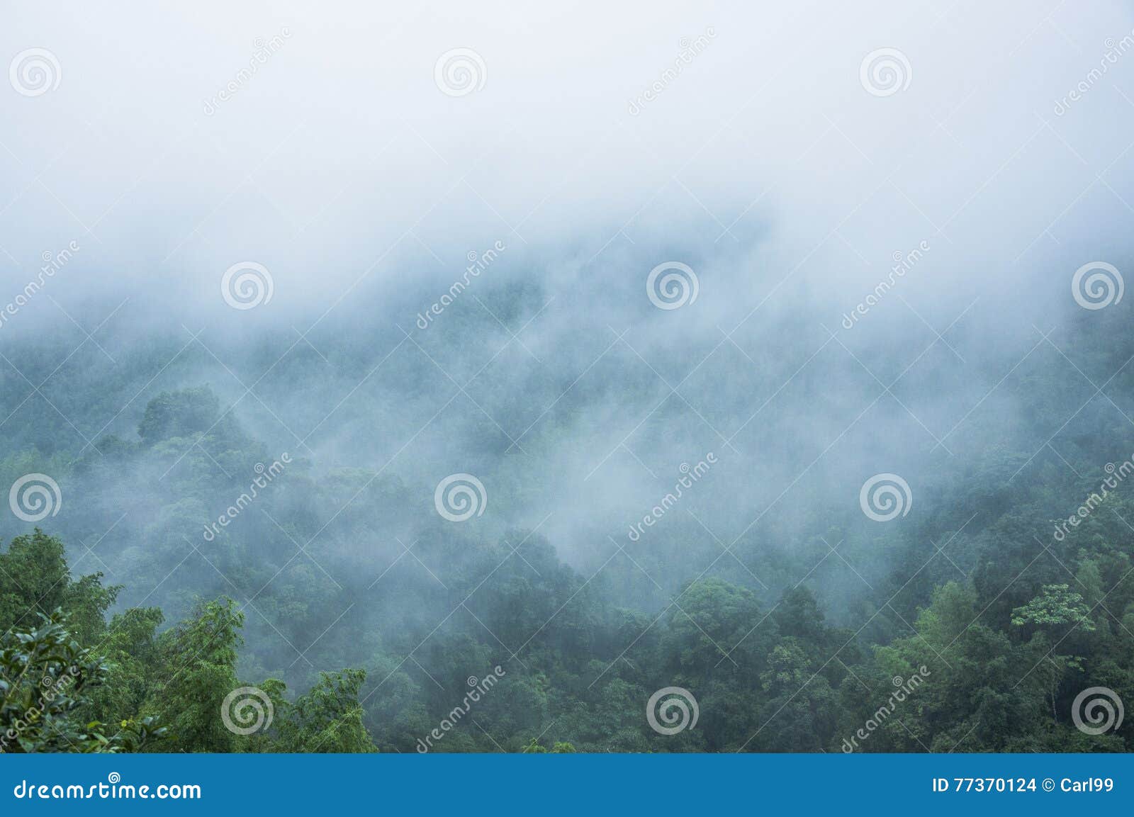The Mountains Scenery in the Mist Stock Photo - Image of countryside ...