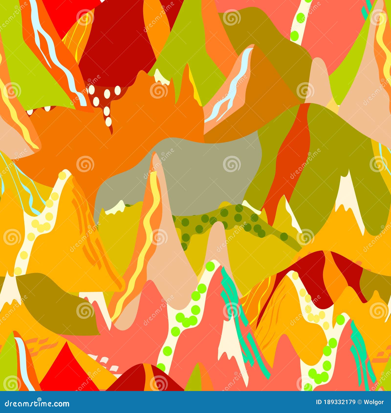Mountains Seamless Pattern. Abstract Mountain, Stock Vector ...