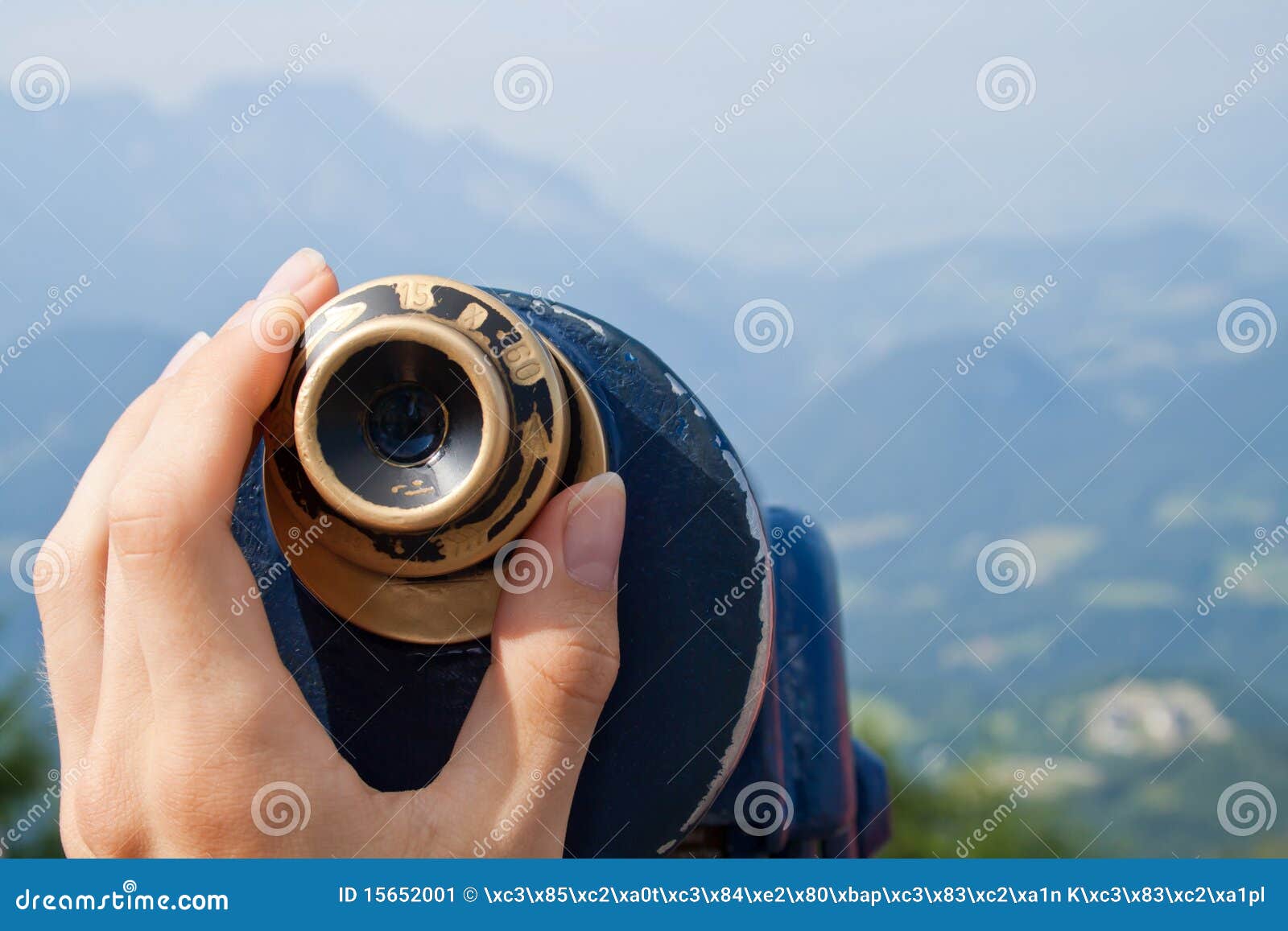 Mountains Seen through a Monocular Stock Image - Image of nature, blue ...