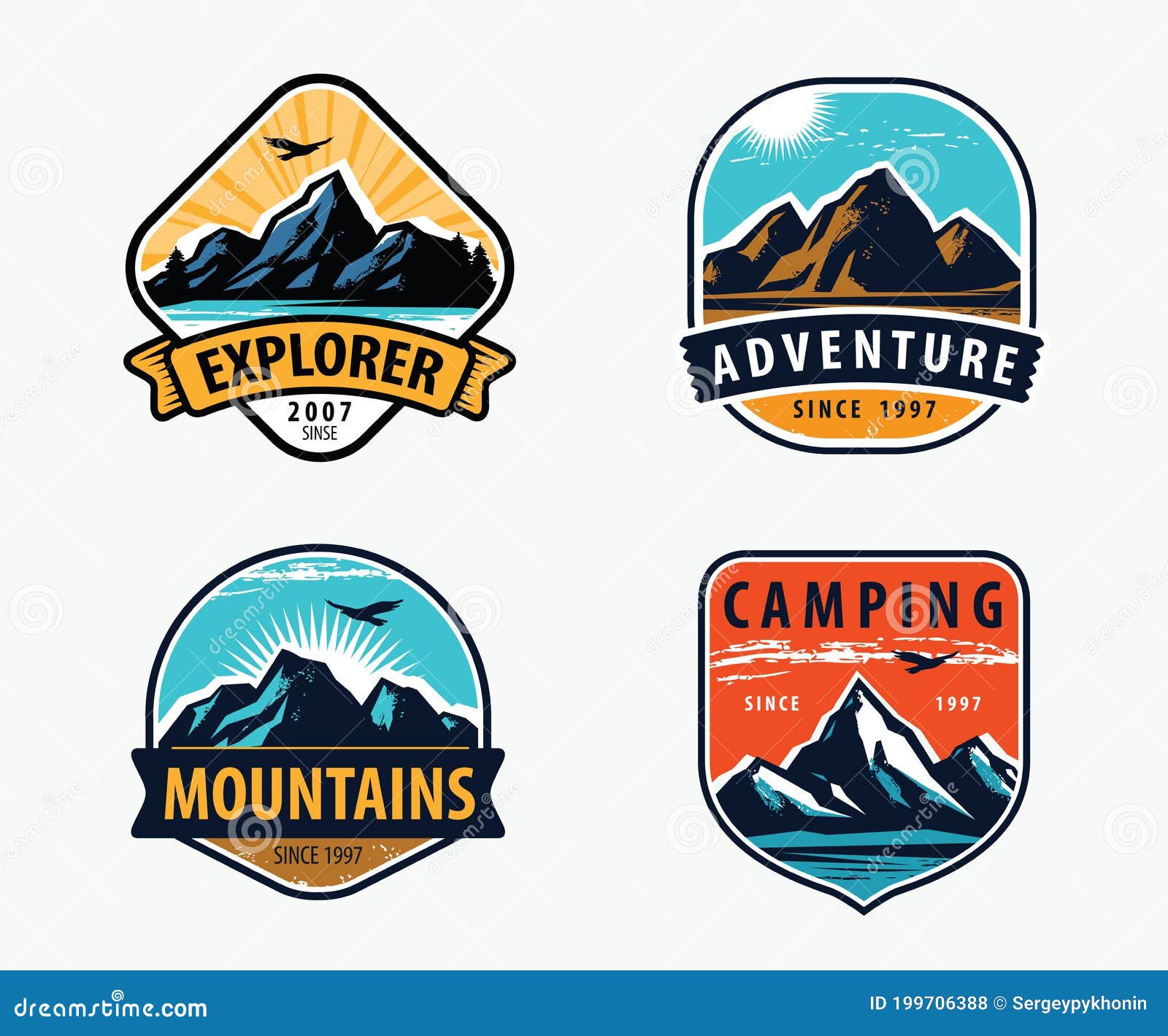 Mountaineering, Climbing Logo Or Label. Expedition, Mountain Climb ...
