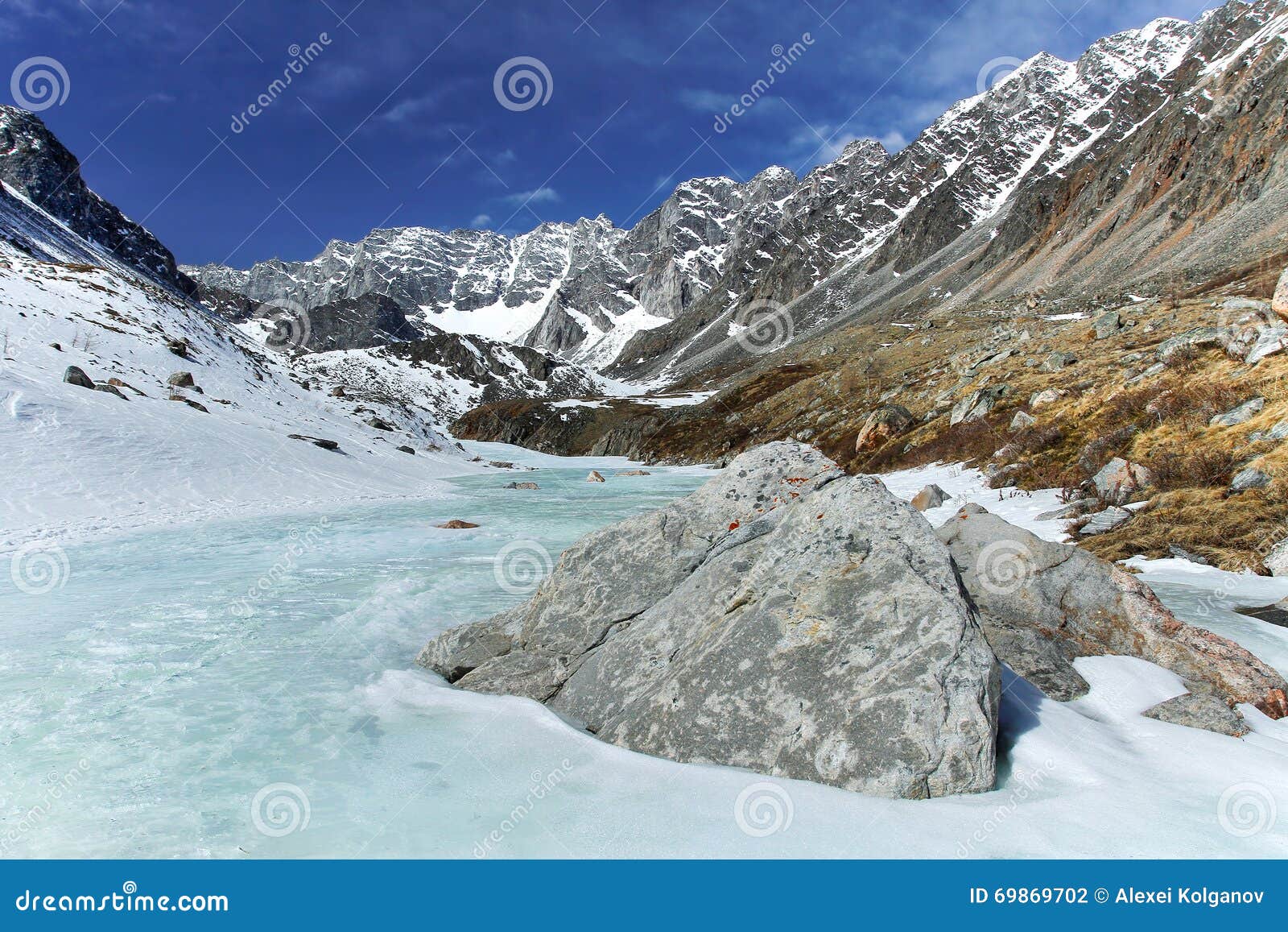 Mountains of Siberia stock photo. Image of lake, north - 69869702