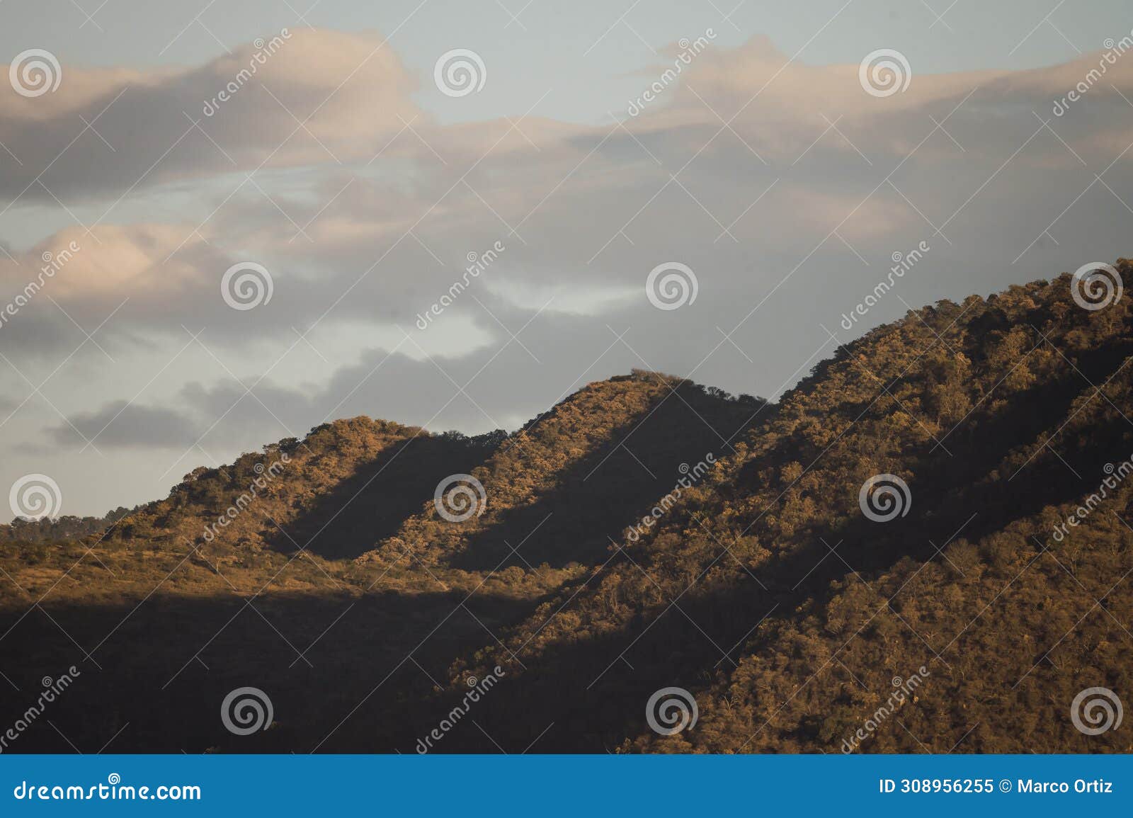 Mountains of the Sierra De Michoacan at Sunset, with the Sunlight ...
