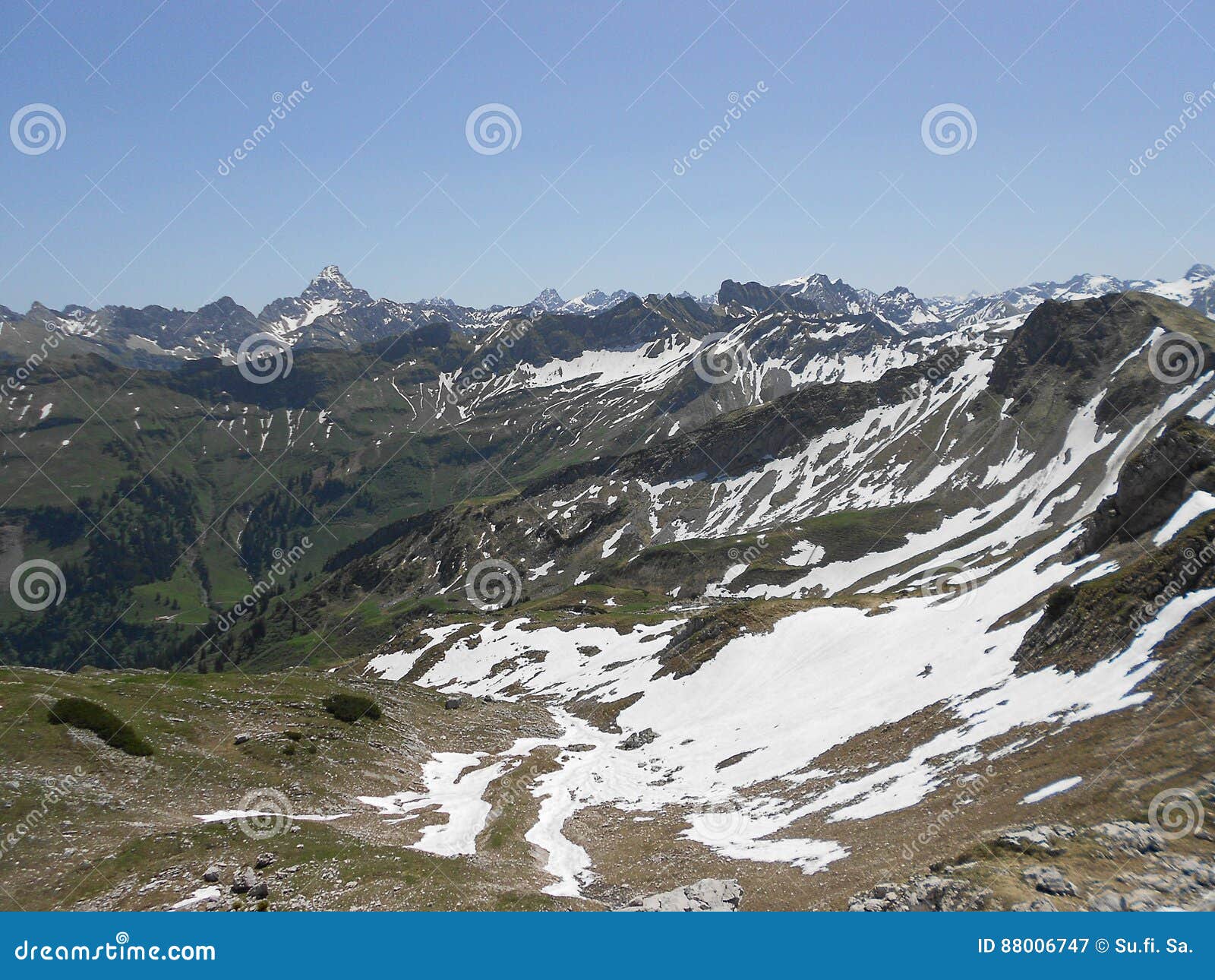 Mountains with Snow, Top Mountain Stock Image - Image of natural ...