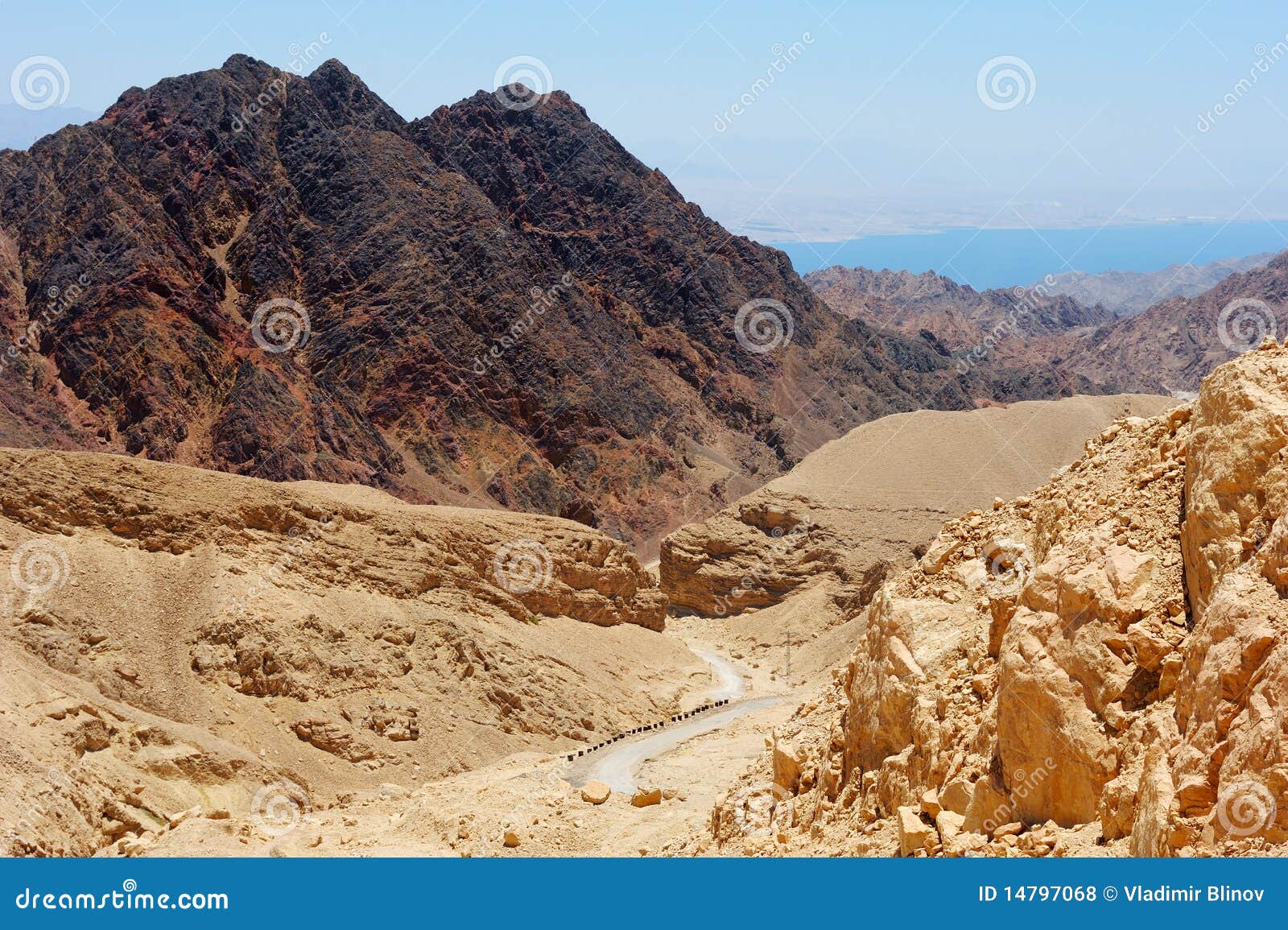 Mountains in the South of Israel and Red Sea Stock Photo - Image of ...