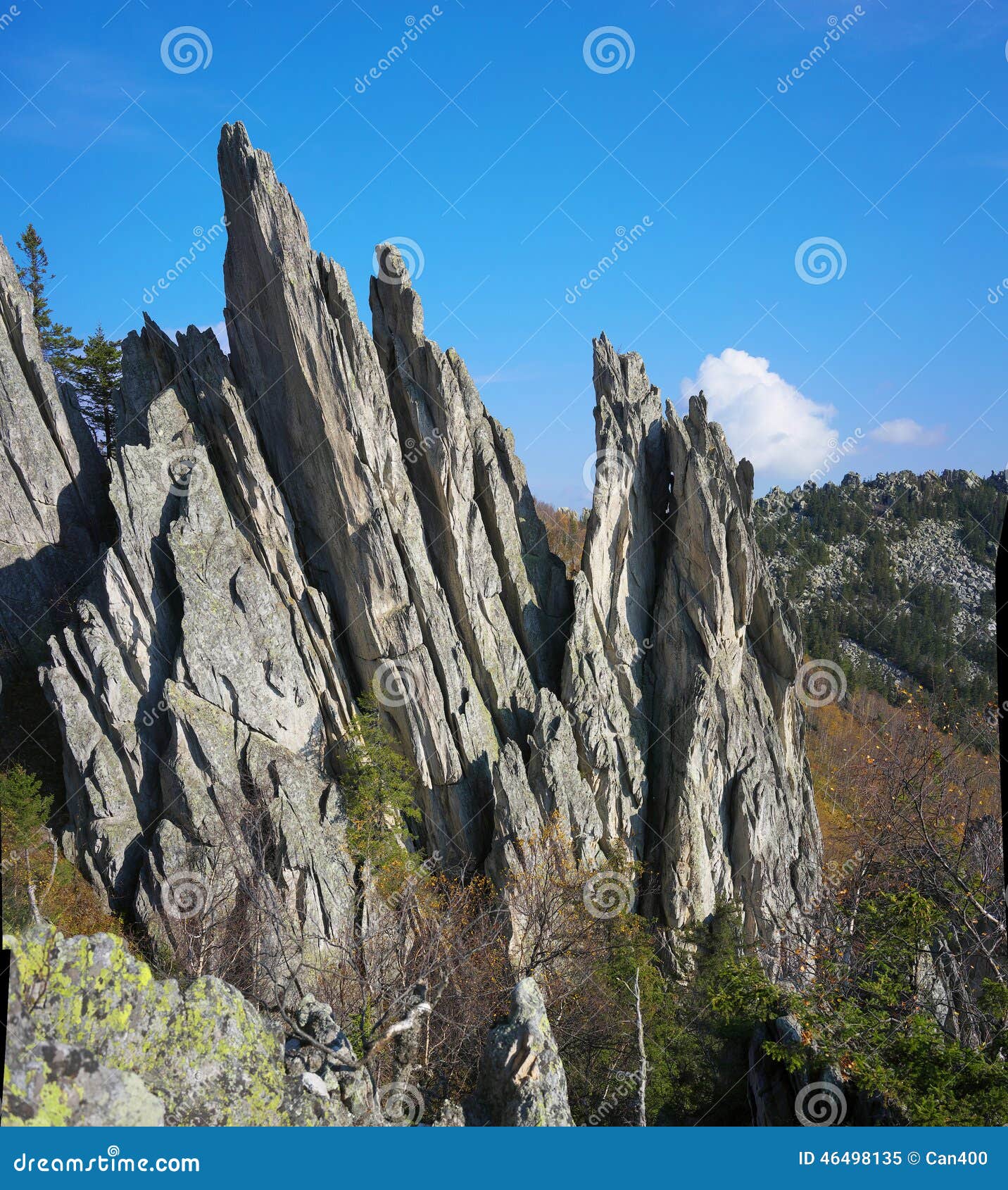 The Mountains of the Southern Urals. Stock Image - Image of river ...