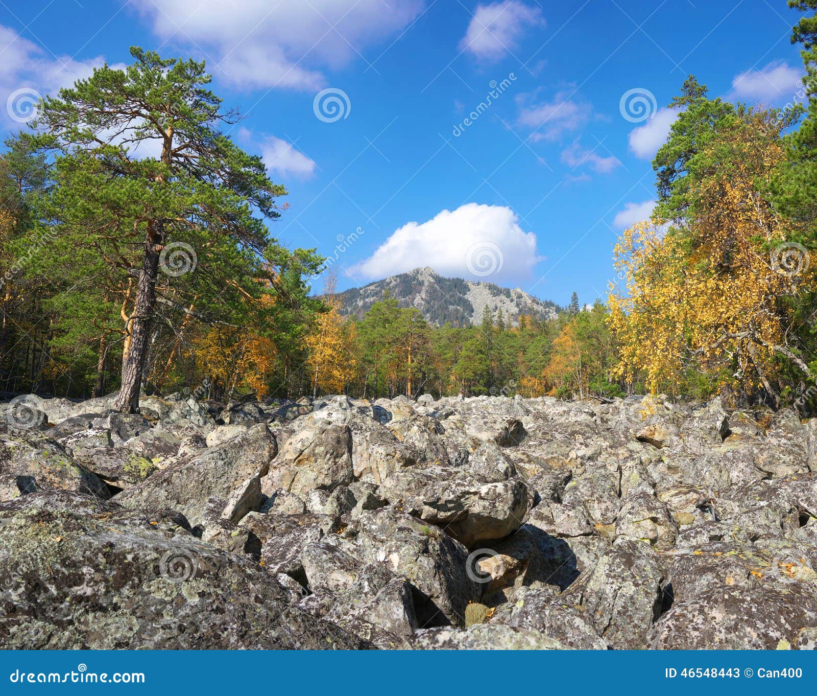 The Mountains of the Southern Urals. Stock Image - Image of stone ...