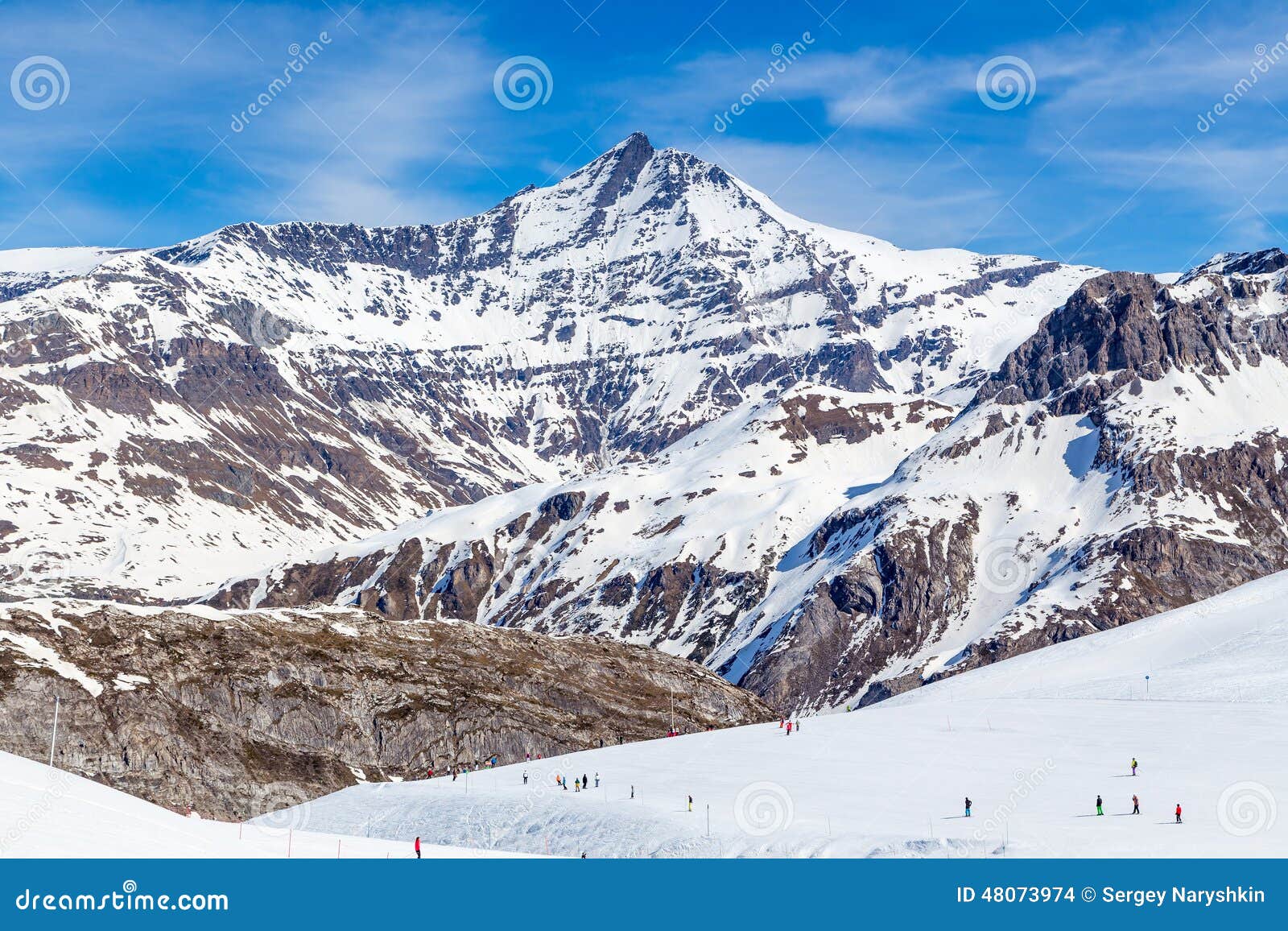 Mountains in the spring. stock photo. Image of season - 48073974