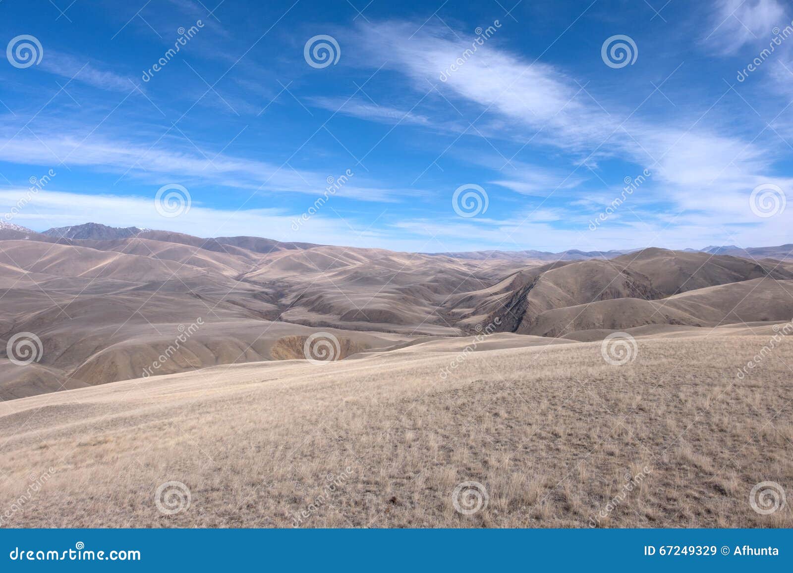 Mountains, the Steppe and the Sky Stock Image - Image of background ...