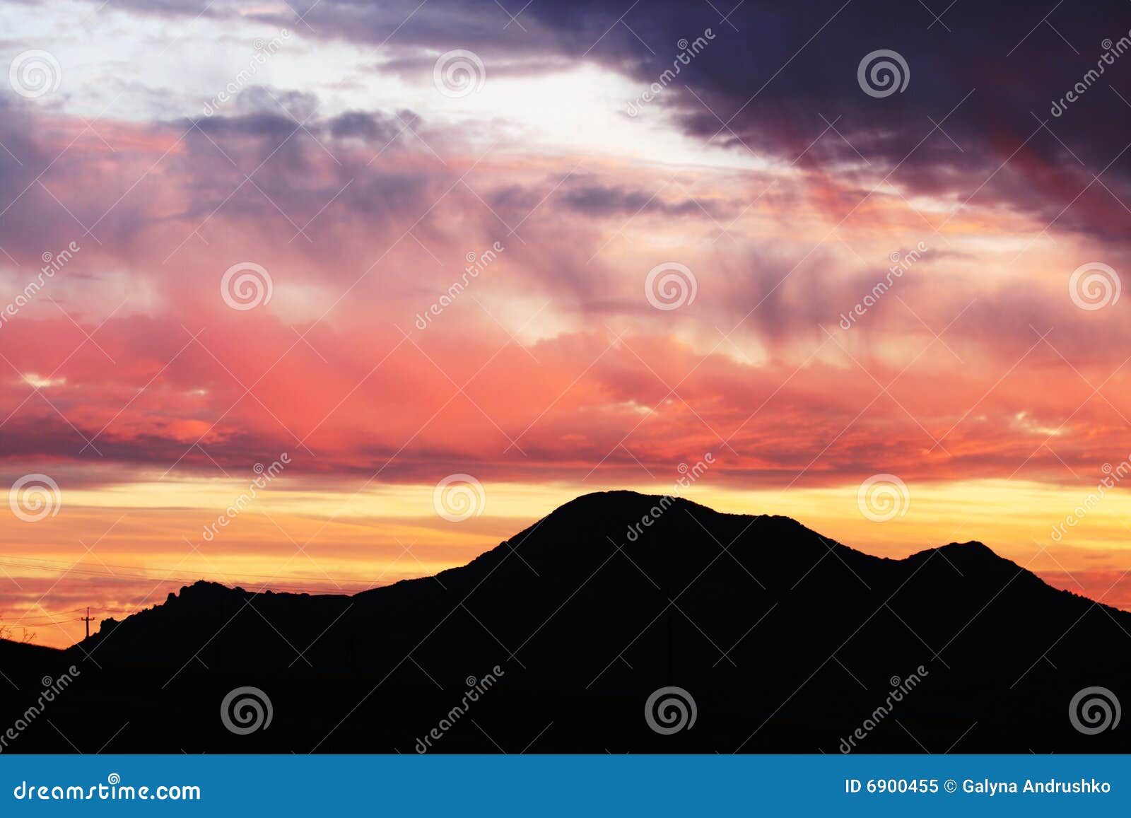 Mountains on sunset stock image. Image of nature, landscapes - 6900455
