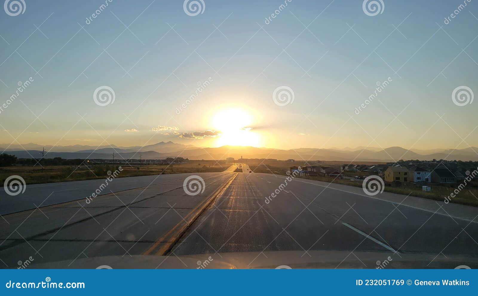 Mountains Sunset Colorado Front Range Stock Image - Image of dusk ...