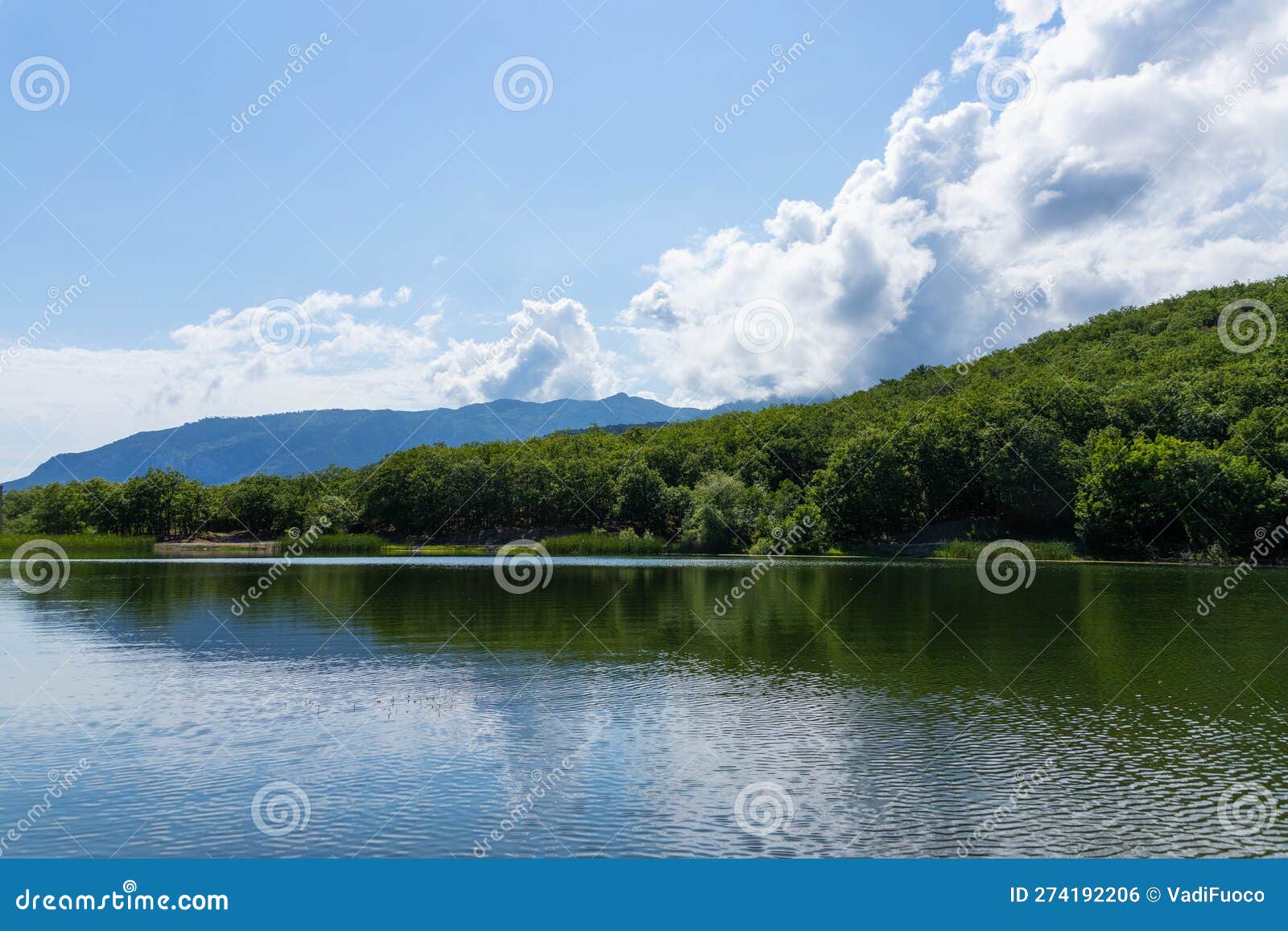 Mountains Surround the Mountain Lake. the Surface of the Lake Reflects ...