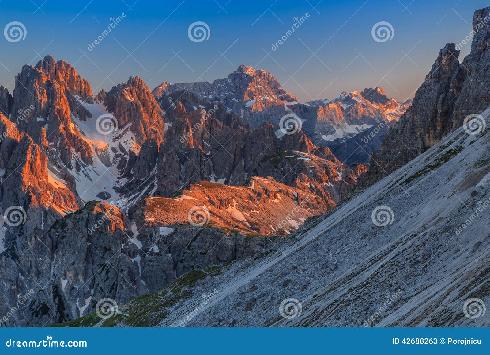 Mountains Under Sunset Light Stock Image - Image of blue, ridge: 42688263