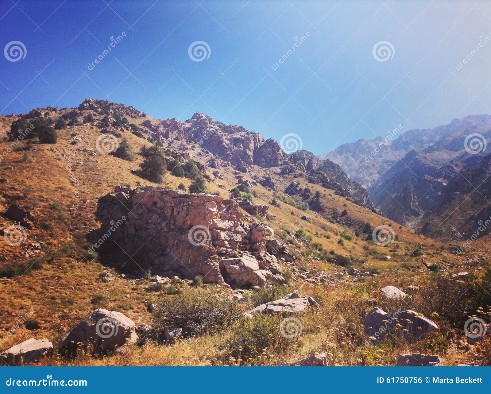 Mountains in Uzbekistan stock photo. Image of outdoors - 61750756