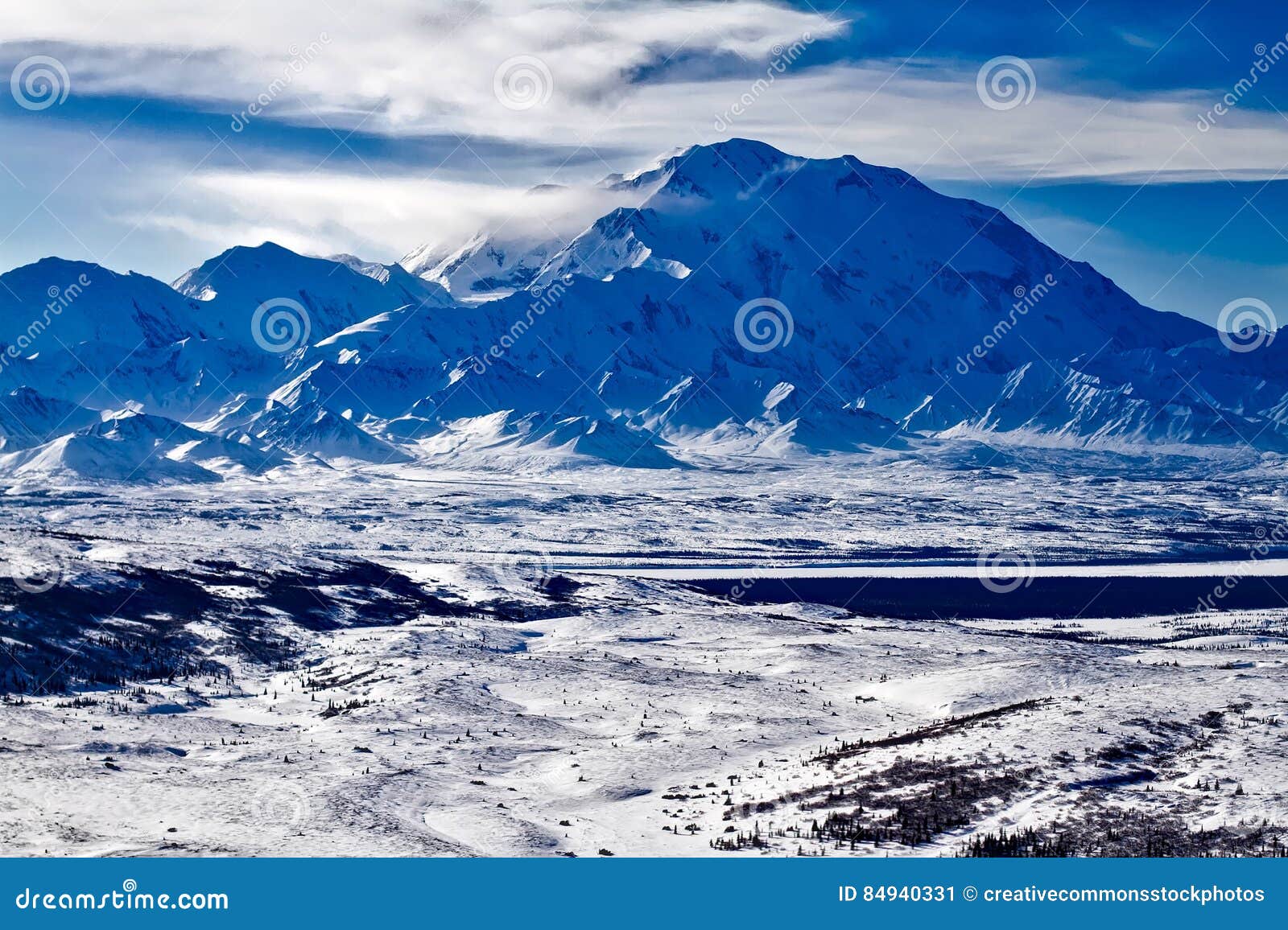 Mountains And Valley In Snow Picture. Image: 84940331