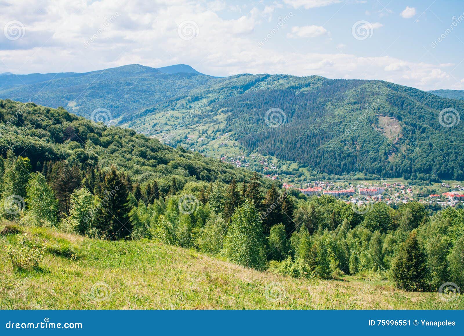 Mountains Valley from the Top View Stock Image - Image of beautiful ...