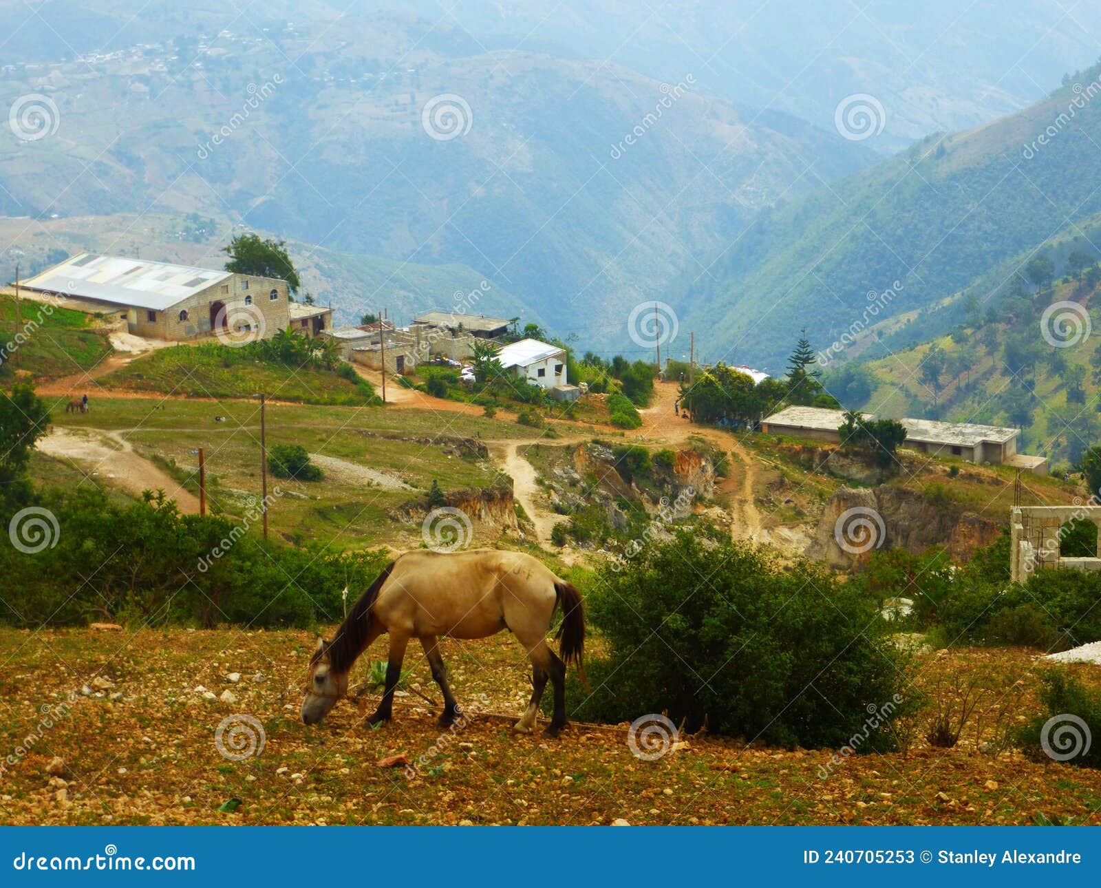 Mountains View Haiti editorial stock photo. Image of mountain - 240705253
