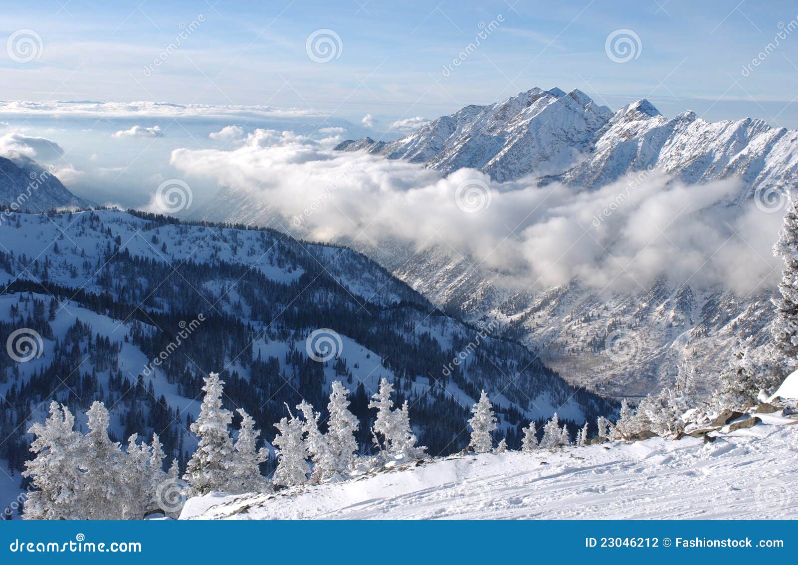 Mountains View from Summit of Snowbird Resort Stock Photo - Image of ...